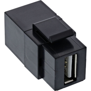 Modul USB 2.0 A/A 90° Keystone, čierny - Keystone spojky | Kabel.sk