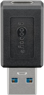 Adapter USB 3.1 Typ C, AM/CF, 5GBit/s, Dongle, čierny - USB redukcie ...