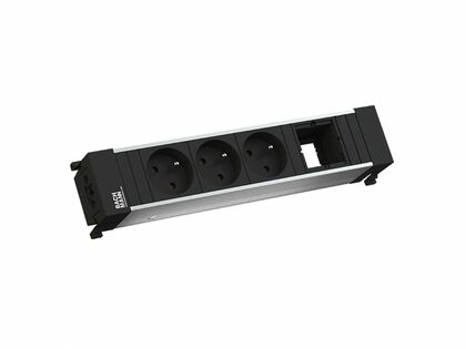 CONFERENCE / TOP FRAME 3xUTE 230V, 1xCustom, GST18 IN/OUT, hliník ...