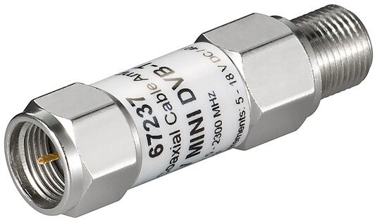 Satelitný/Terestriálny MINI zosilovač, F-konektor M/F, 5 - 2400 MHz, 5 ...